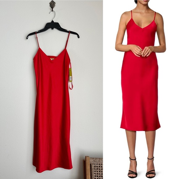 Gianni Bini | Dresses | New Gianni Bini Regina Satin Slip Midi Dress ...